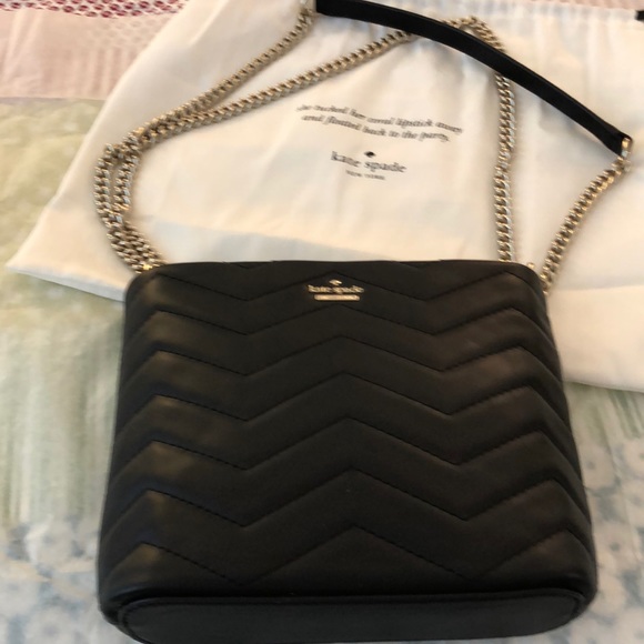 kate spade | Bags | Kate Spade Black Leather Bag Convertible ...